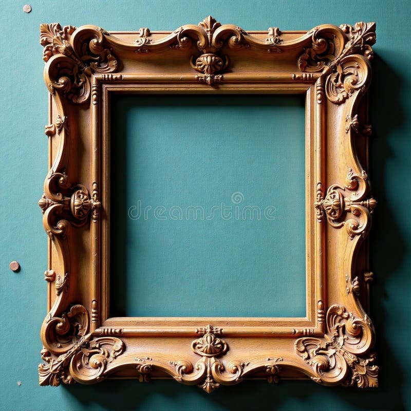 Intricate Carved Wood Frame, Baroque Style, Weathered , Scroll, Baroque ...