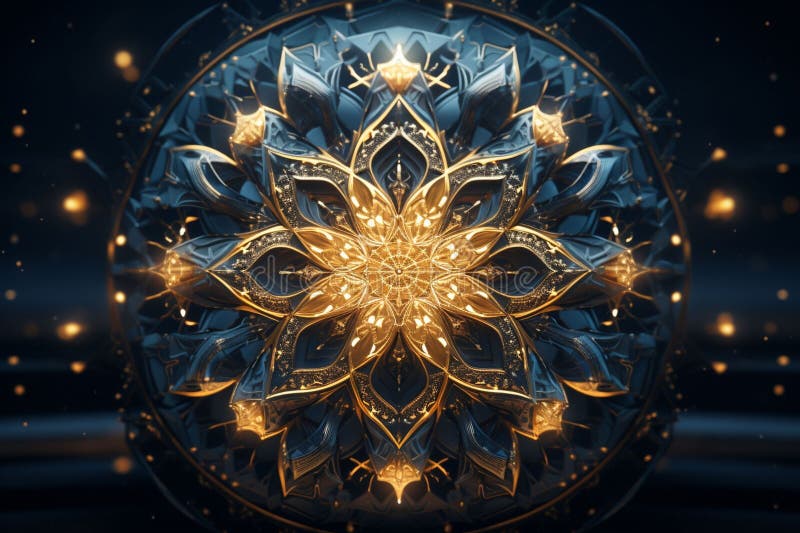 Intricate Celestial Mandala Design with Star Stock Illustration ...