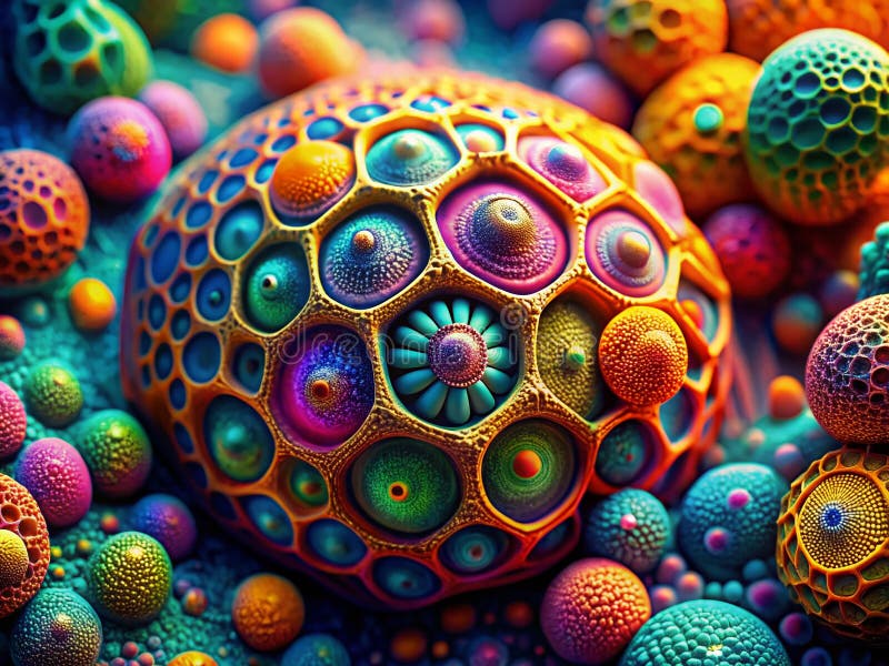 Intricate Cellular Architecture a Stunning Microscopic View of ...