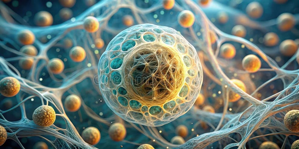 Intricate Cellular Structure a Microscopic View of Interconnected ...