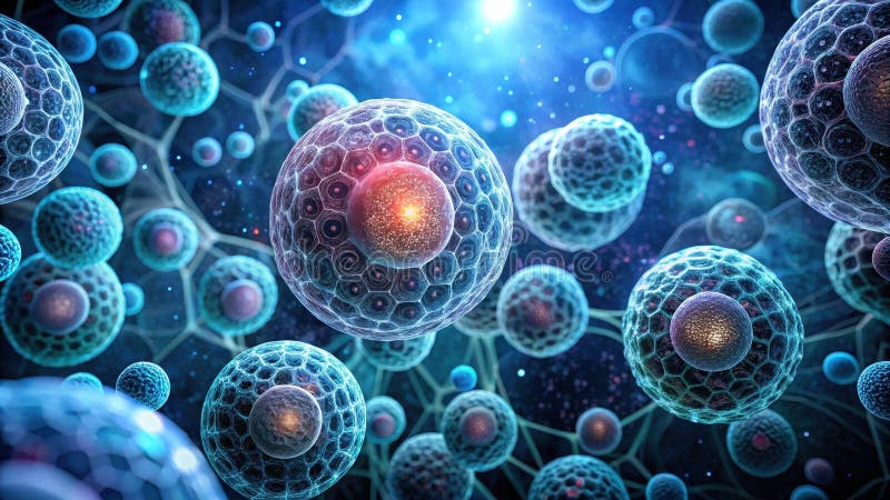 Intricate Cellular Structures a Microscopic View of Interconnected ...