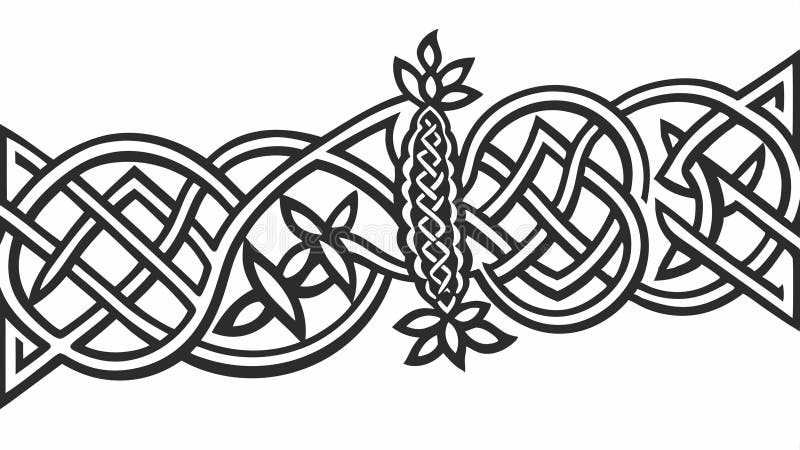 Intricate Celtic Knot Border Design, Continuous Pattern, Vector Design ...