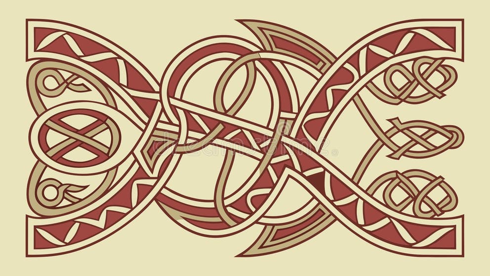 Intricate Celtic Knot Pattern Horizontal Border Design, Vector Design ...