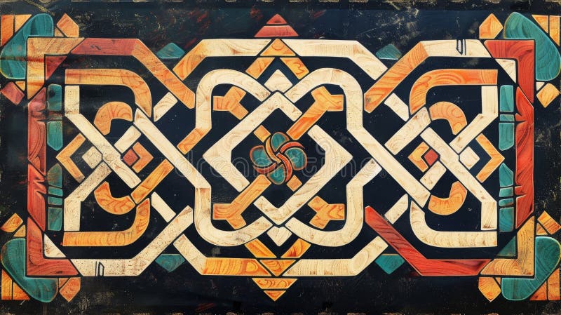 Intricate Celtic Knot Pattern with Rich Colors and Artistic Design ...