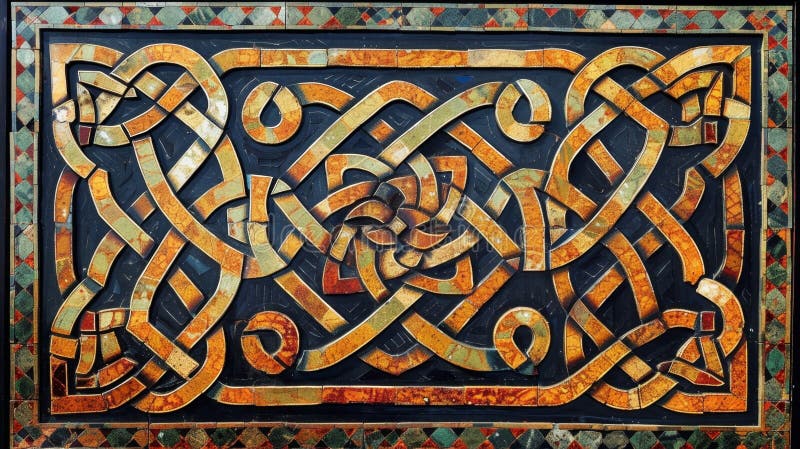Intricate Celtic Knot Pattern with Rich Colors and Artistic Design ...