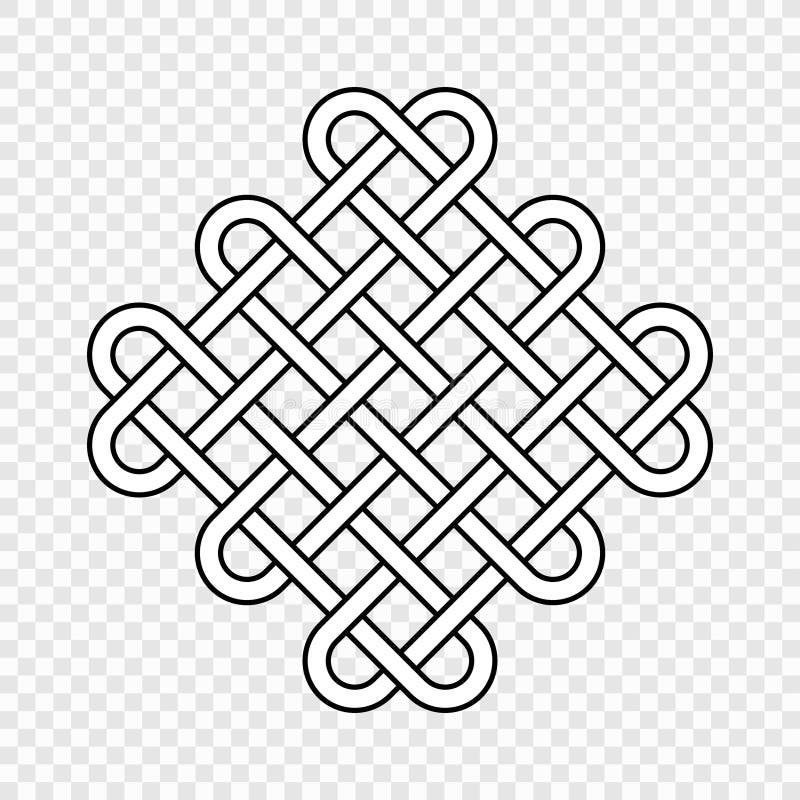 Intricate Celtic Knot Pattern on Transparent Background Stock Vector ...