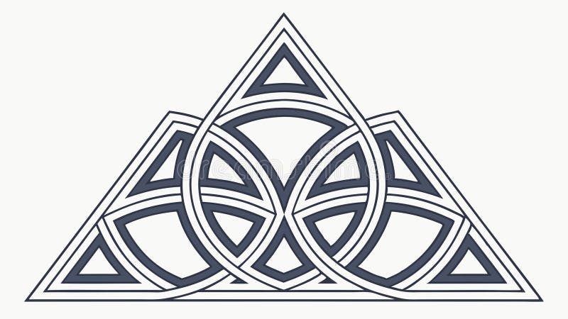 Intricate Celtic Knot Triangle, Ancient Symbol, Decorative Pattern ...