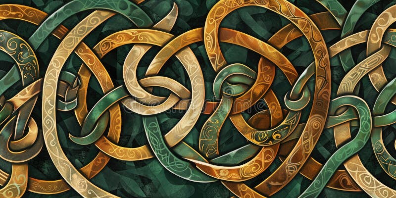 Intricate Celtic Knot with Vibrant Colors and Geometric Elements ...
