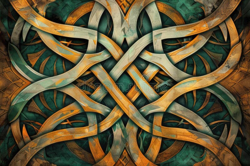 Intricate Celtic Knot with Vibrant Colors and Geometric Elements ...