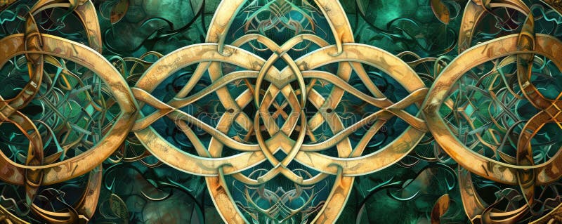 Intricate Celtic Knot with Vibrant Colors and Geometric Elements ...
