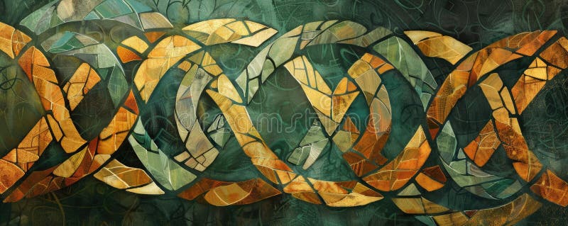Intricate Celtic Knot with Vibrant Colors and Geometric Elements ...