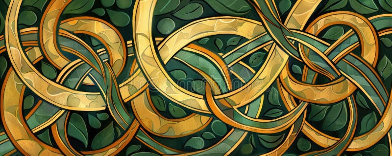 Intricate Celtic Knot with Vibrant Colors and Geometric Elements ...