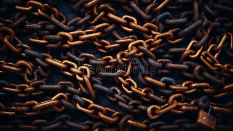 Intricate Chain Link Design with Rich Tones and Complex Patterns. High ...
