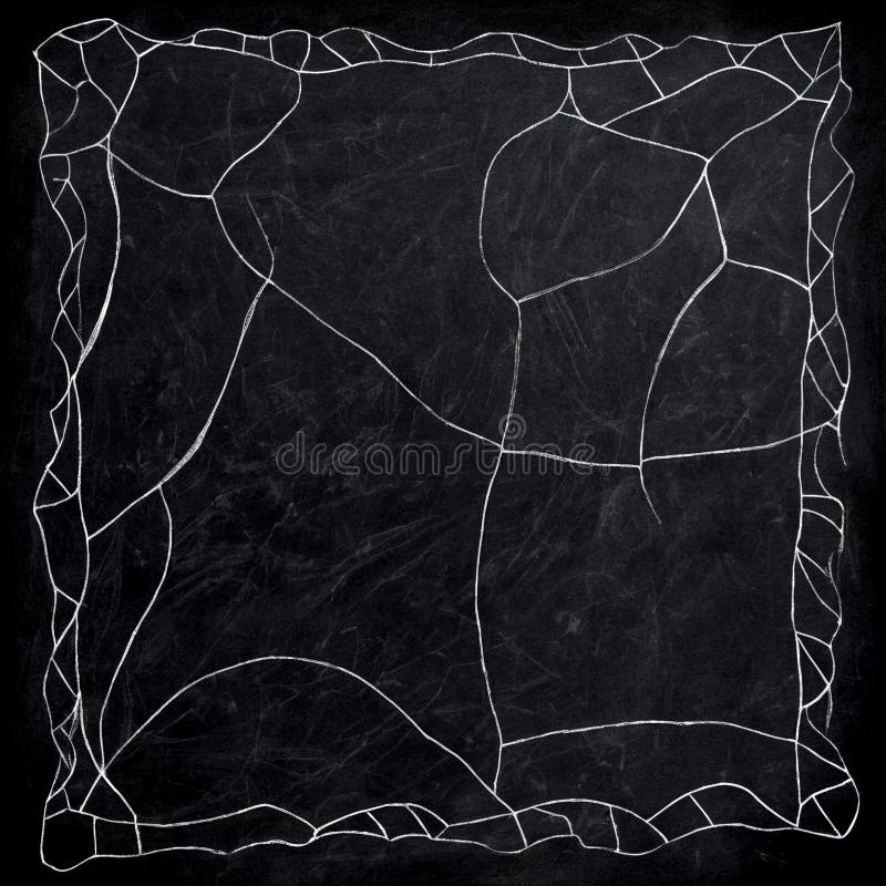 Intricate Chalk Drawing on a Black Backdrop Showcasing Abstract ...
