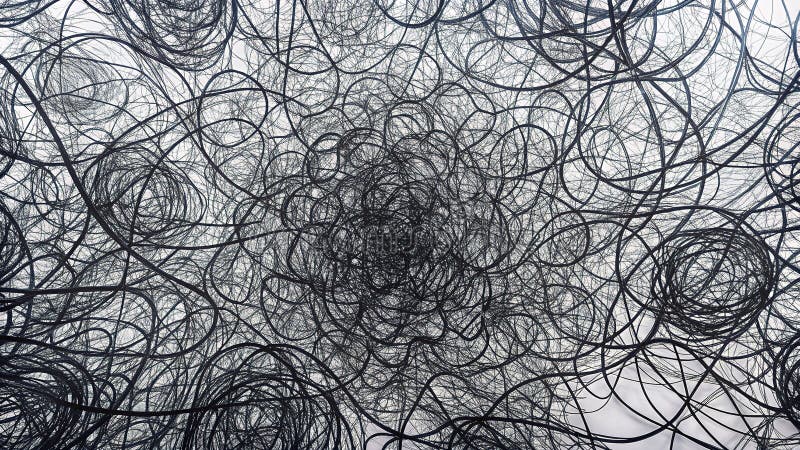 Intricate and Chaotic HandDrawn Scribble Pattern an Abstract Line Art ...