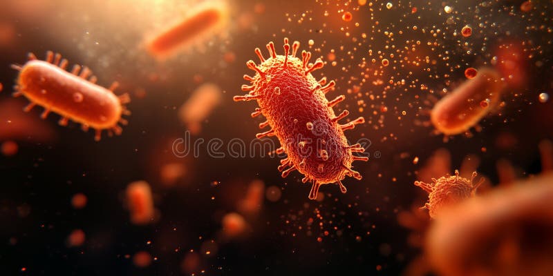 Intricate Cinematic Render of Bacteria in a Vibrant Microscopic ...