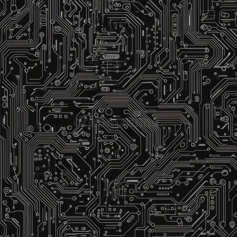 Intricate Circuit Board Design with Complex Electronic Pathways and ...