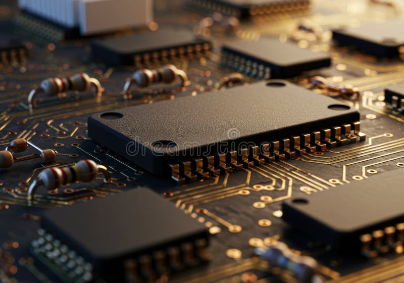 Intricate Circuit Board Showing the Complex World of Modern Electronics ...