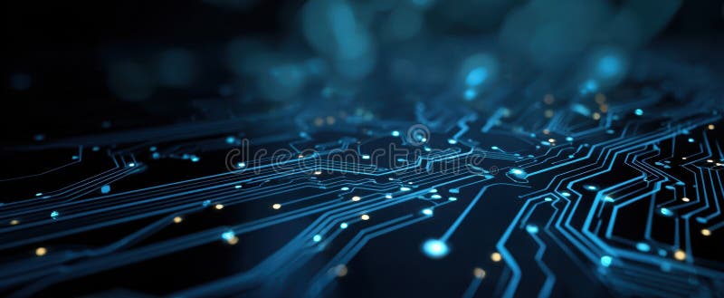 The Intricate Circuit Design Illuminating with Vibrant Technological ...