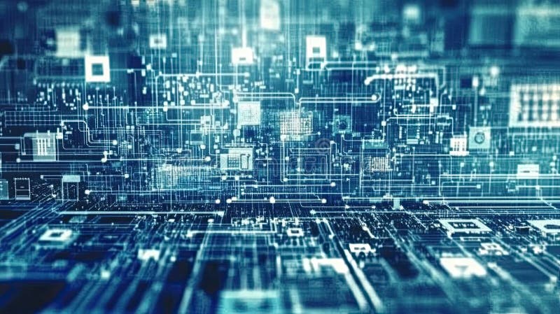 Intricate Circuits and Technology Patterns Create a Mesmerizing Digital ...