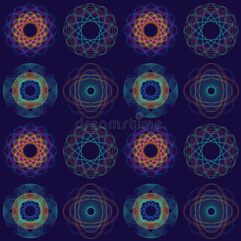 Spirograph pattern frame stock vector. Illustration of attractive - 8150881