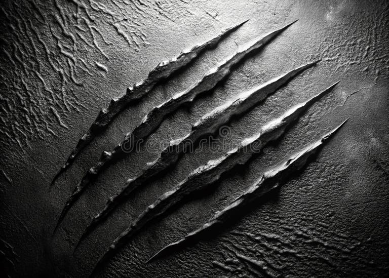 Intricate Claw Marks Etched into a Grunge Surface a Detailed Study of ...