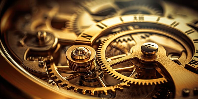 The Artistry of a Clock S Inner Mechanics. Generative AI Stock ...