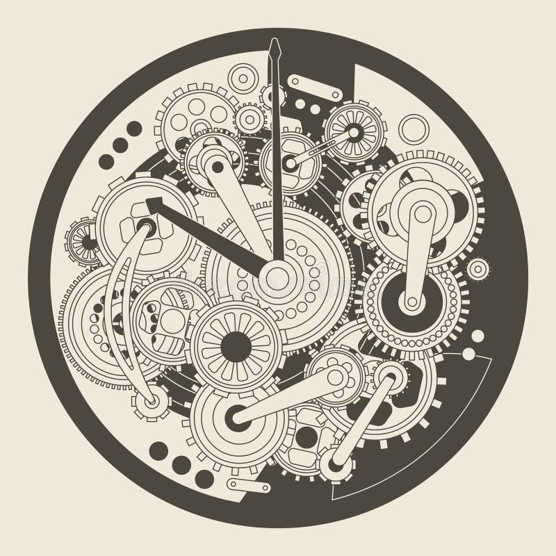 An Intricate Clockwork Design that Features Numerous Gears and Complex ...