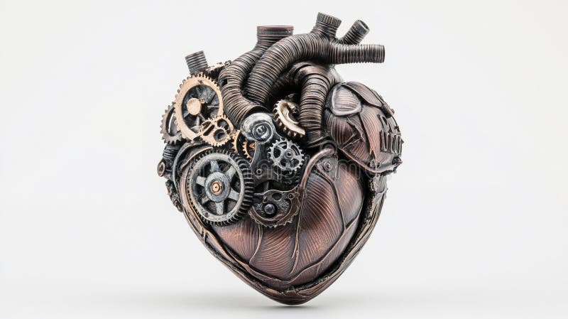 Intricate Clockwork Heart, Packed with Cogs and Wheels Stock ...