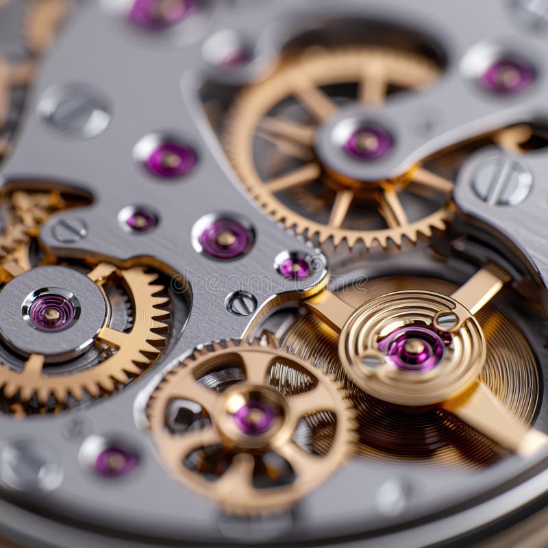 Intricate Clockwork Mechanism Stock Illustration - Illustration of ...