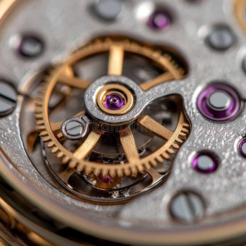 Intricate Clockwork Mechanism Stock Illustration - Illustration of ...