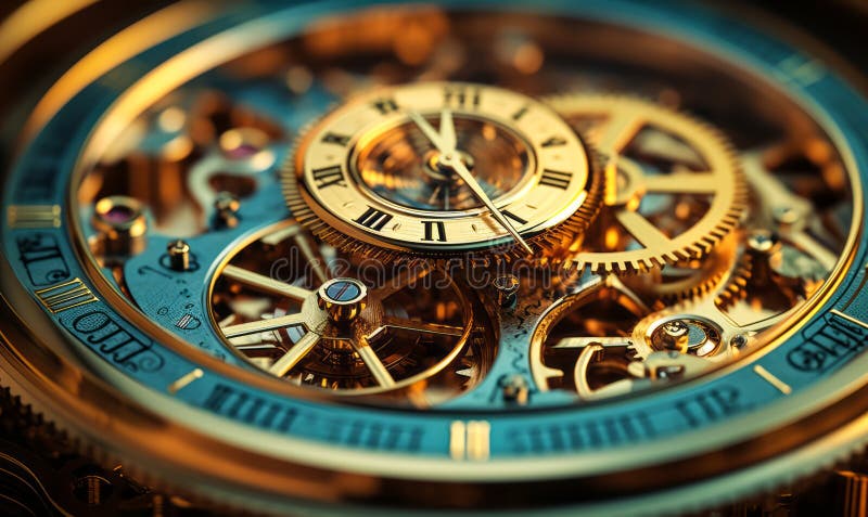 Intricate Clockwork Mechanism Showcasing Precision Engineering with ...
