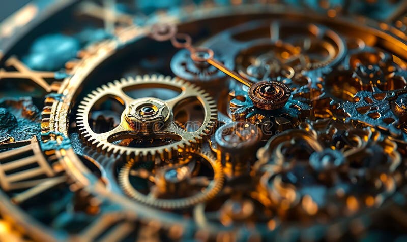 Intricate Clockwork Mechanism Showcasing Precision Engineering with ...