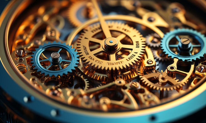 Intricate Clockwork Mechanism Showcasing Precision Engineering with ...