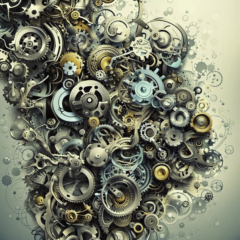 Intricate Clockwork Mechanism: a Symphony of Gears and Springs Stock ...