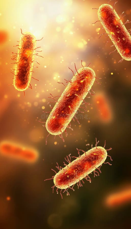 Intricate Close Up of Ecoli Bacteria Under Microscope Showcasing ...