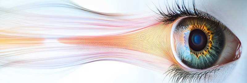 Close Up View of a Human Eye Showcasing Vibrant Colors and Intricate ...