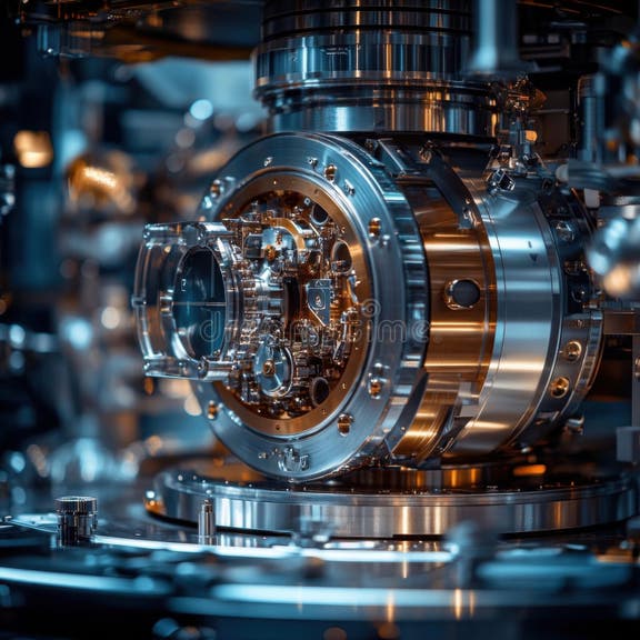 Intricate Close-Up of Modern Mechanical Components in Technology Stock ...