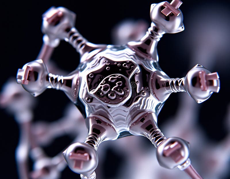 Intricate Close-Up of a Molecule Scientific Detail & Molecular ...