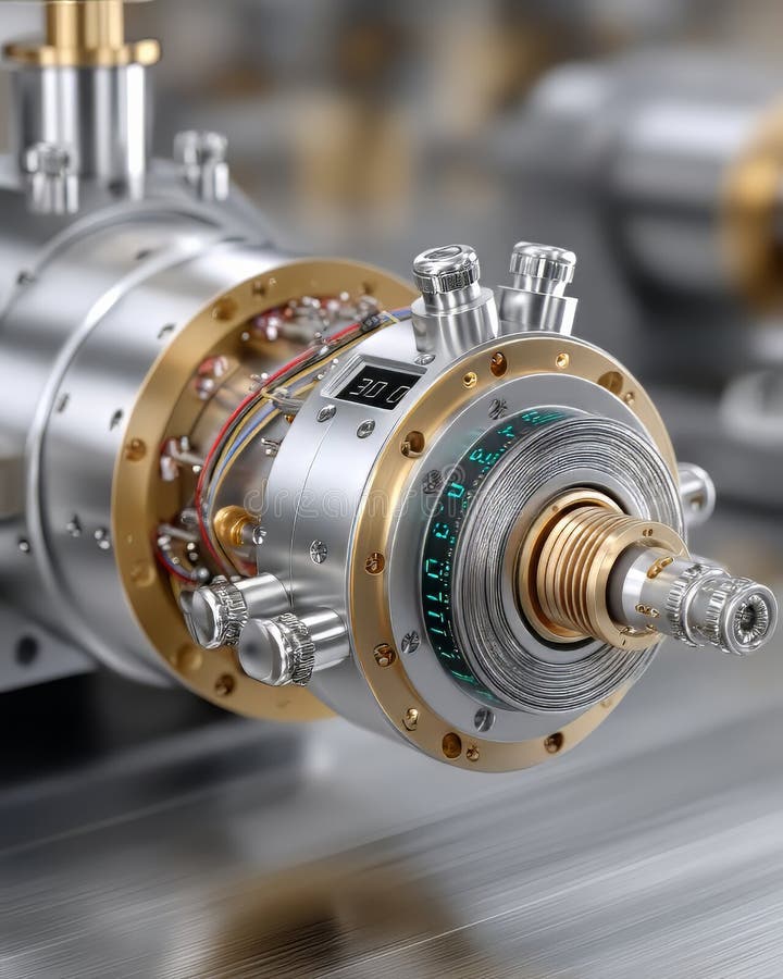 An Intricate Close-Up of a Quantum Computing Gear Mechanism: the Future ...