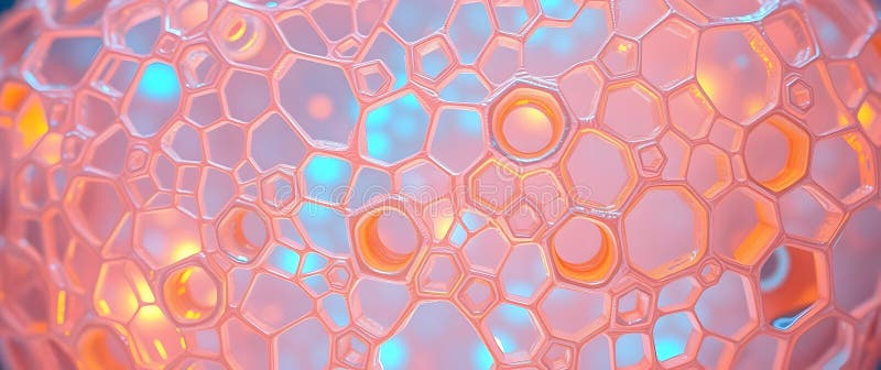 Iridescent Cellular Structure - a Vibrant Microscopic World of ...