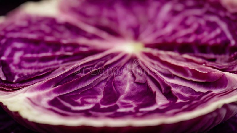 Red Cabbage Macro Internal Fractal Detail Stock Photo - Image of macro ...
