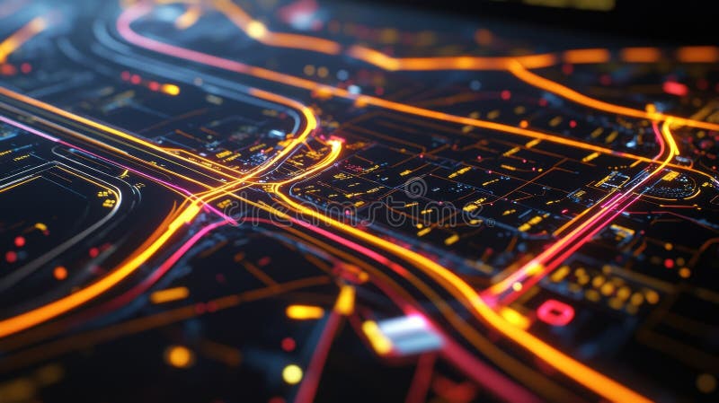 An Intricate Closeup of a Logistics Tracking Software Interface ...