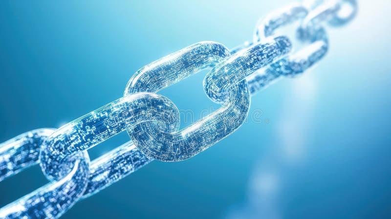 Intricate Closeup of a Metallic Chain Link, Study of Strength ...