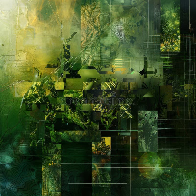 Technological Greenery Collage Stock Photo - Image of conservation ...