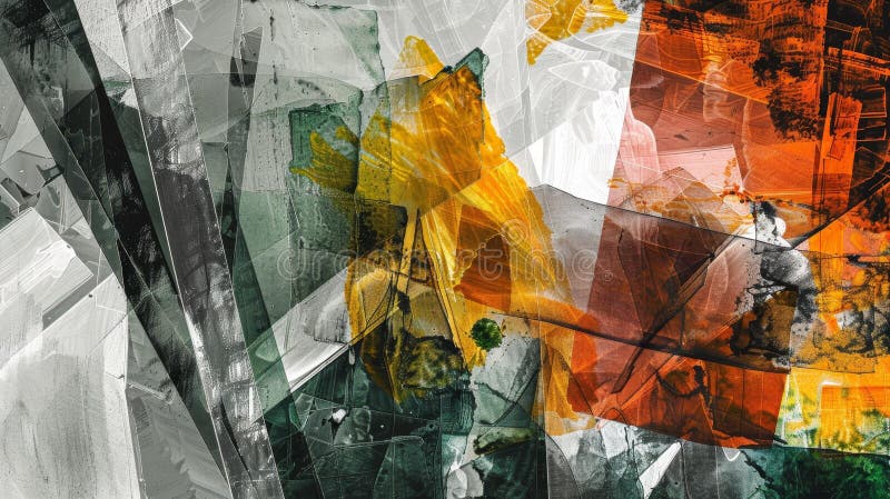 Intricate Collage of Translucent Layers for a Complex Visual, Ai ...