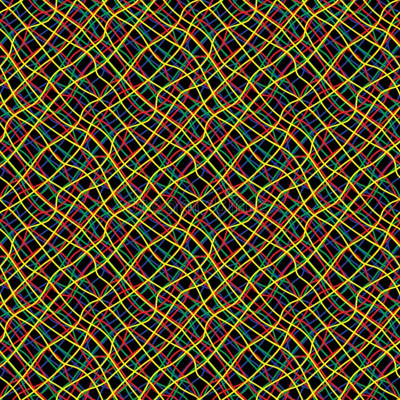 Intricate Colored Wires Abstract Seamless Pattern Stock Vector ...