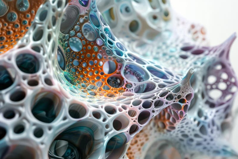 Digital Image Presenting a Colorful, Intricate Microstructure with a ...