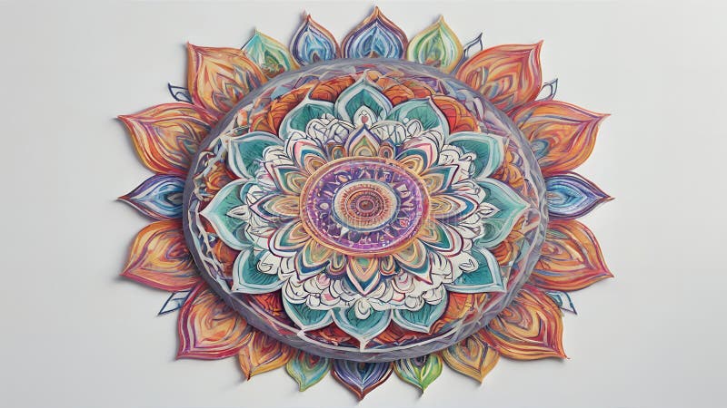 Intricate Colorful Mandala Art Design Circular Pattern for Meditation ...