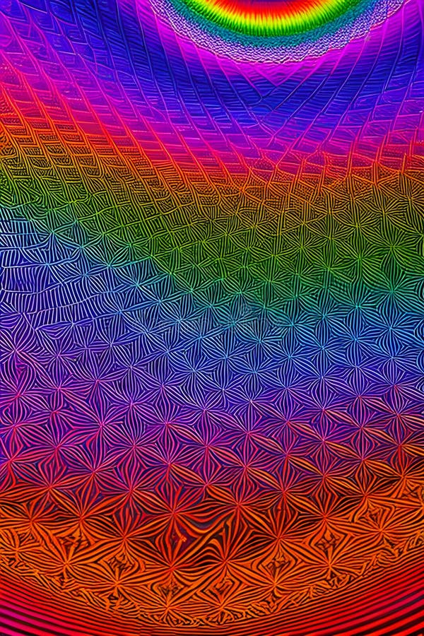 Intricate Colorful Psychedelic Texture Generated by Ai Stock ...